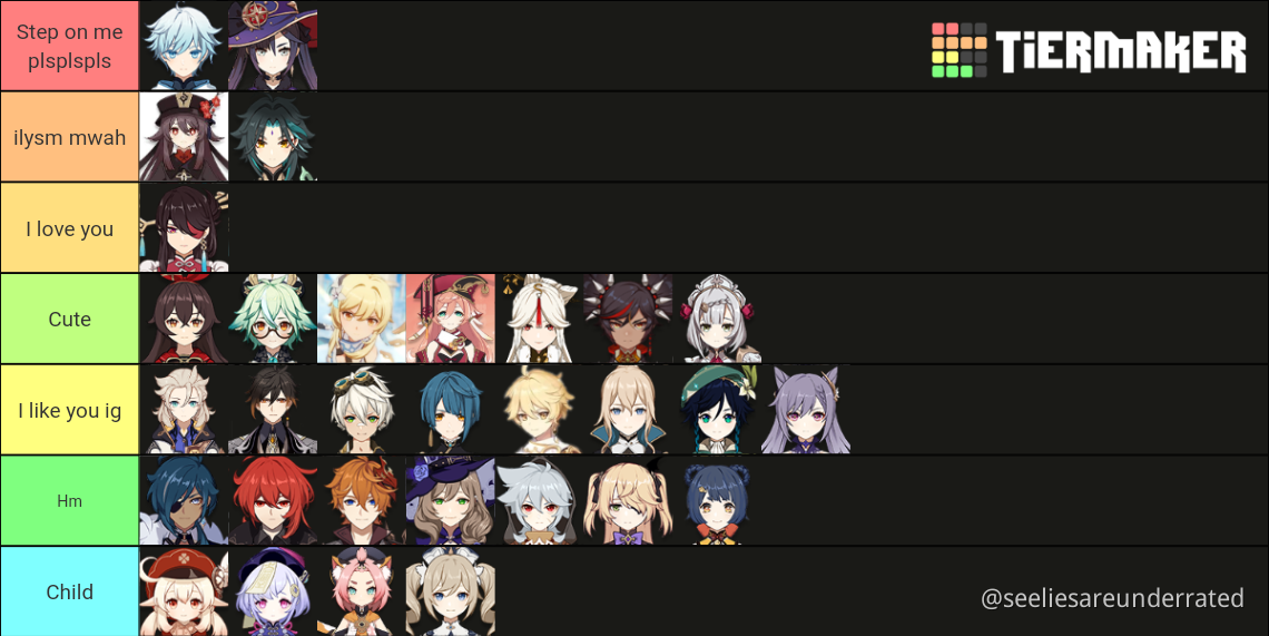 simp list Genshin Impact | HoYoLAB