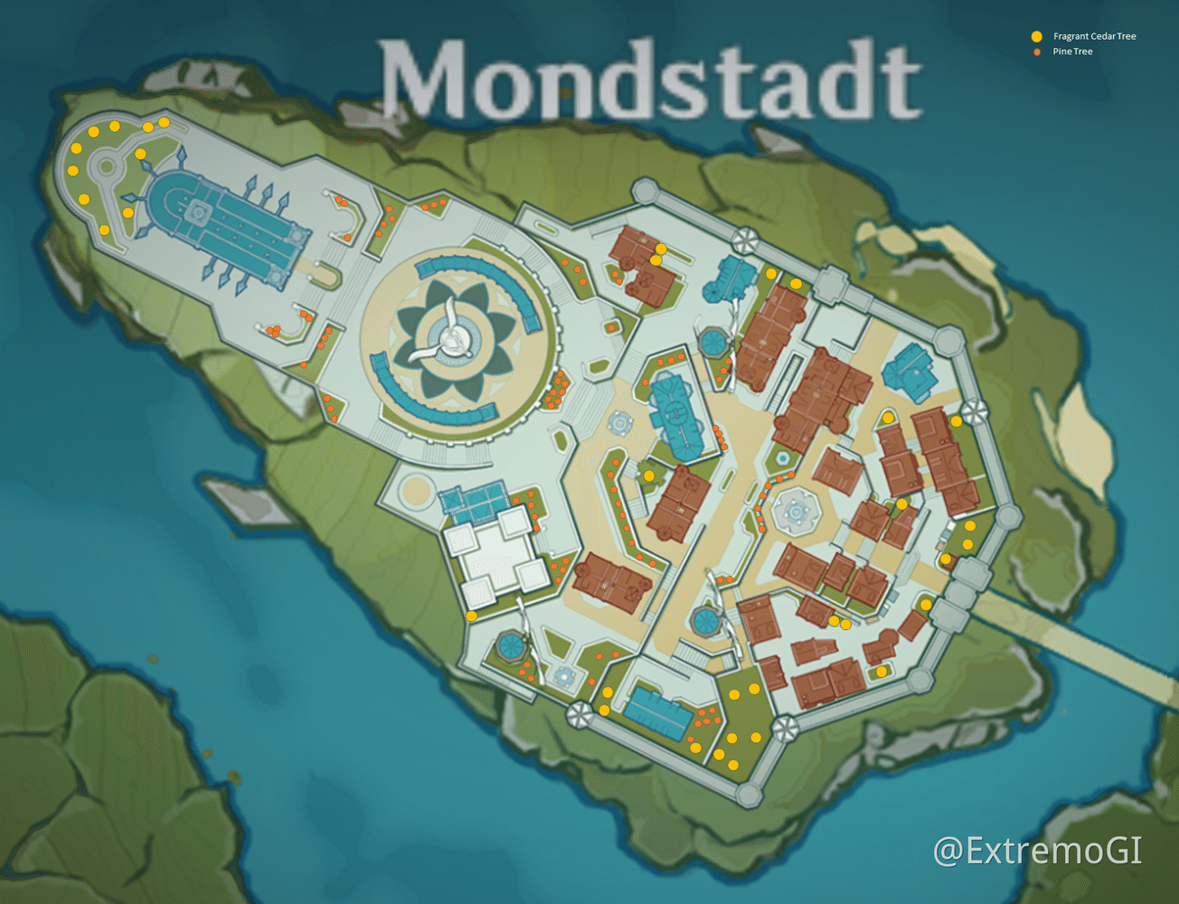Trees inside Monstadt City Genshin Impact | HoYoLAB