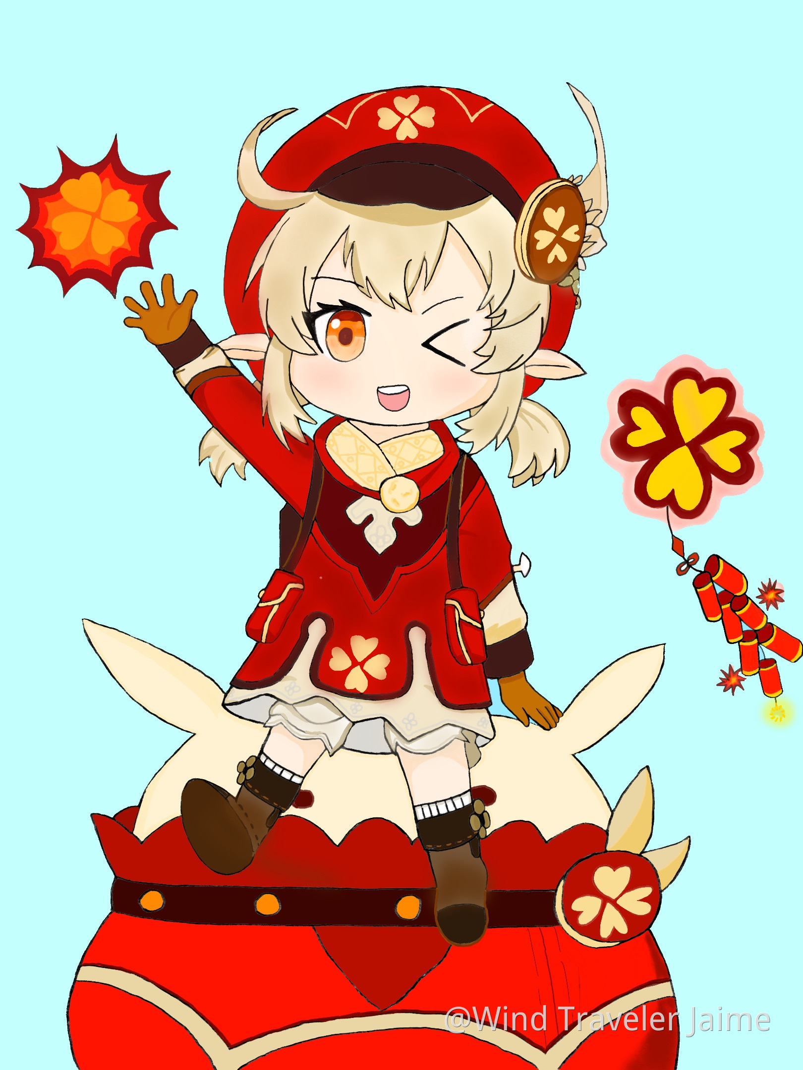 Klee Sticker! Four leaf clover explosion🍀💥 Genshin Impact | HoYoLAB