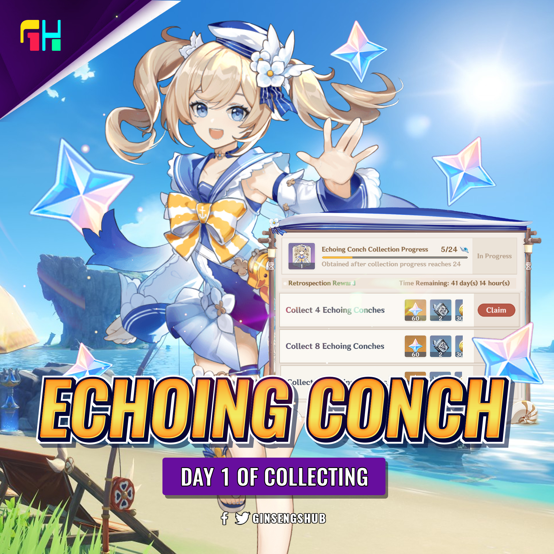 [V1.6 GUIDE] Day 1: Echoing Conch Locations (5/32) Genshin Impact | HoYoLAB