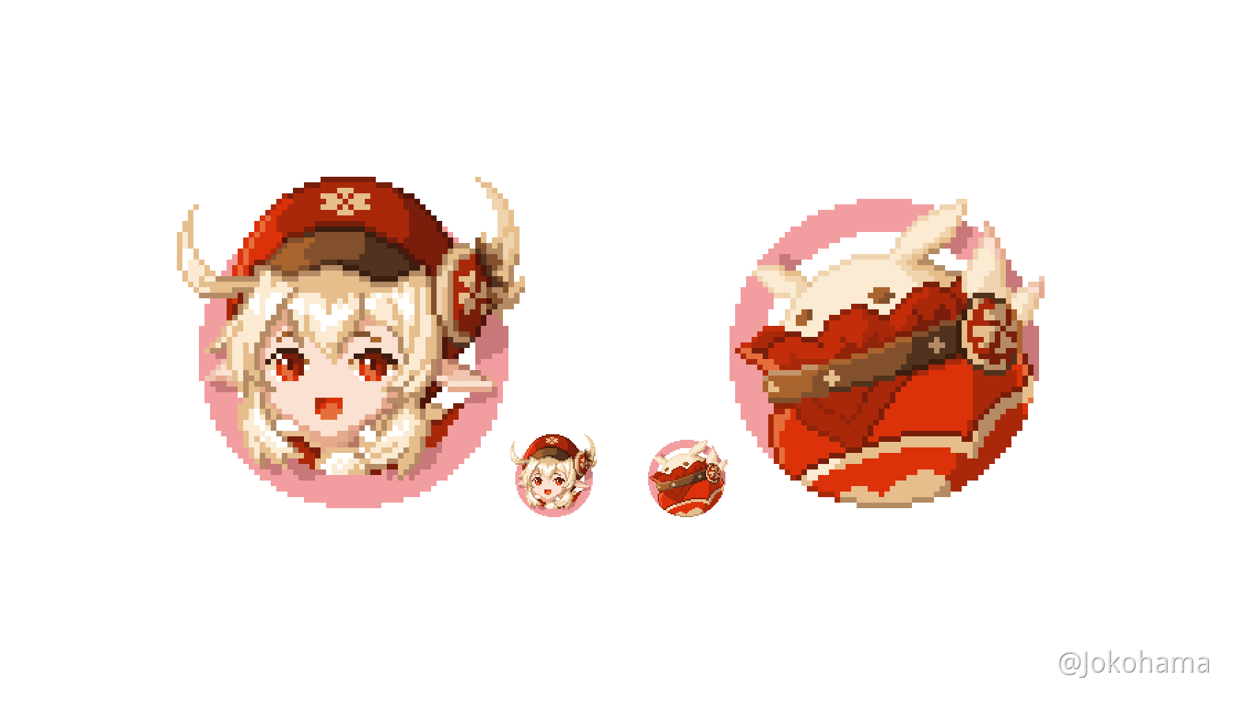 Sticker Klee - Klee and Dodoco in pixel art! Genshin Impact | HoYoLAB