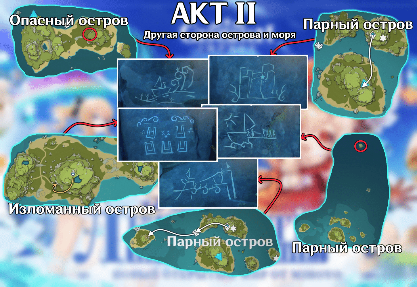 🌴 Сбор всех рисунков. Загадка архипелага. Акт II v1.6 | Задание мира ...