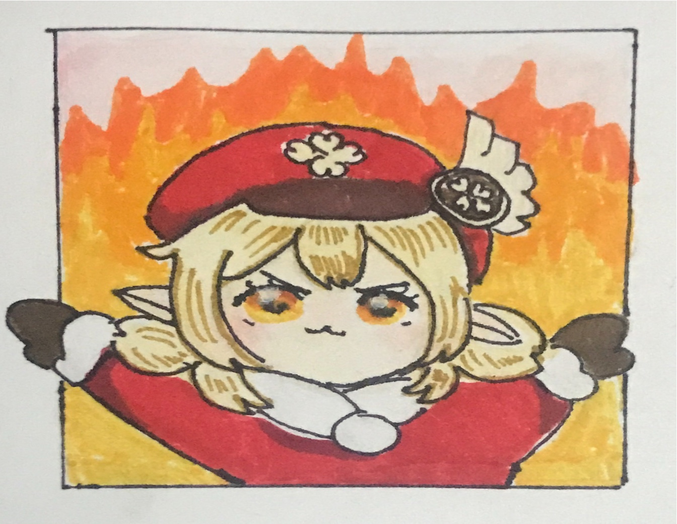 Klee Sticker - Klee Just Want to Watch the World Burn 🔥 Genshin Impact ...