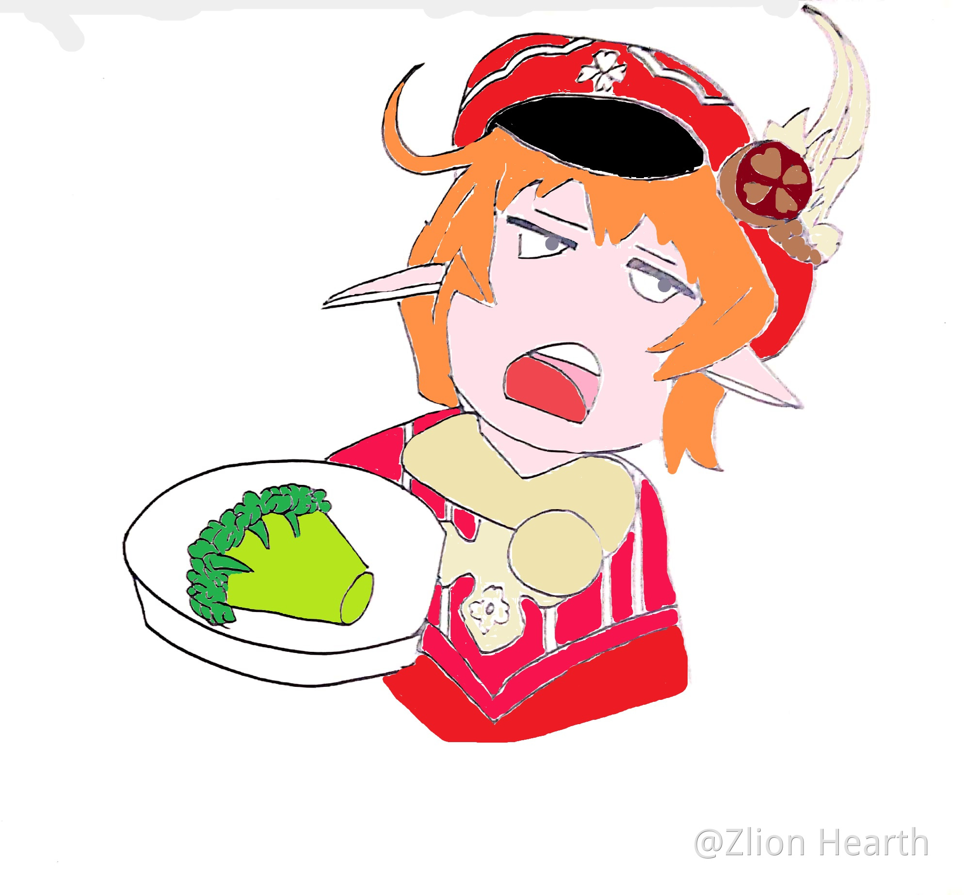 Klee Sticker - "Yuck, broccoli is horrible" Genshin Impact | HoYoLAB