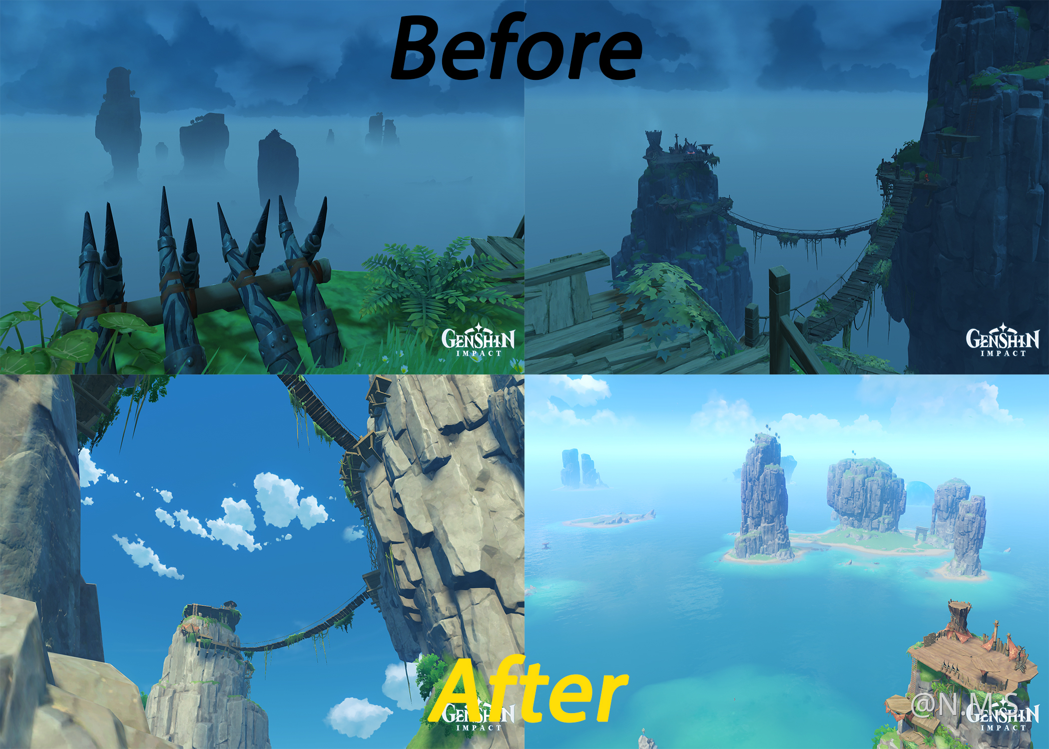 I really like how the environment in new islands changes from very ...