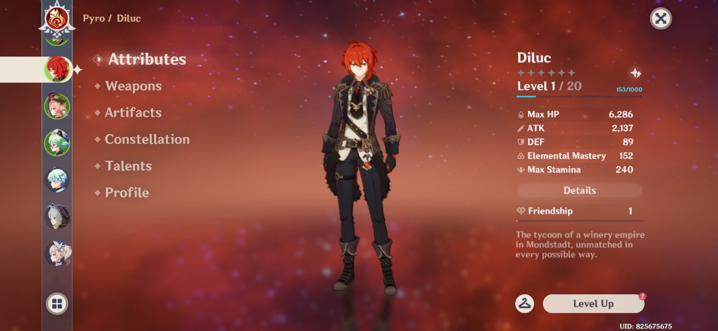 DILUC build Genshin Impact | HoYoLAB