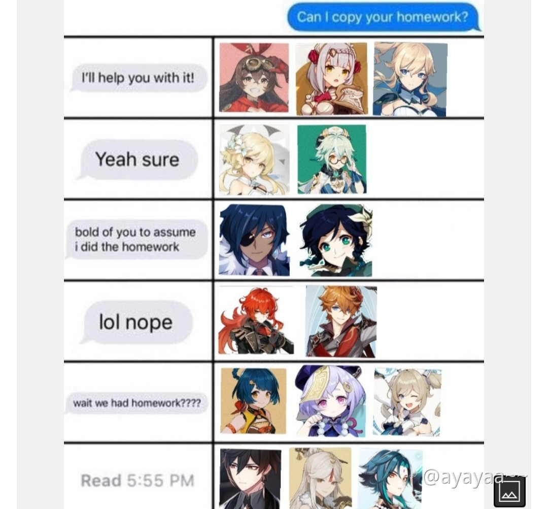 Can i copy your hw too~~🤣🤣🤣 Genshin Impact | HoYoLAB