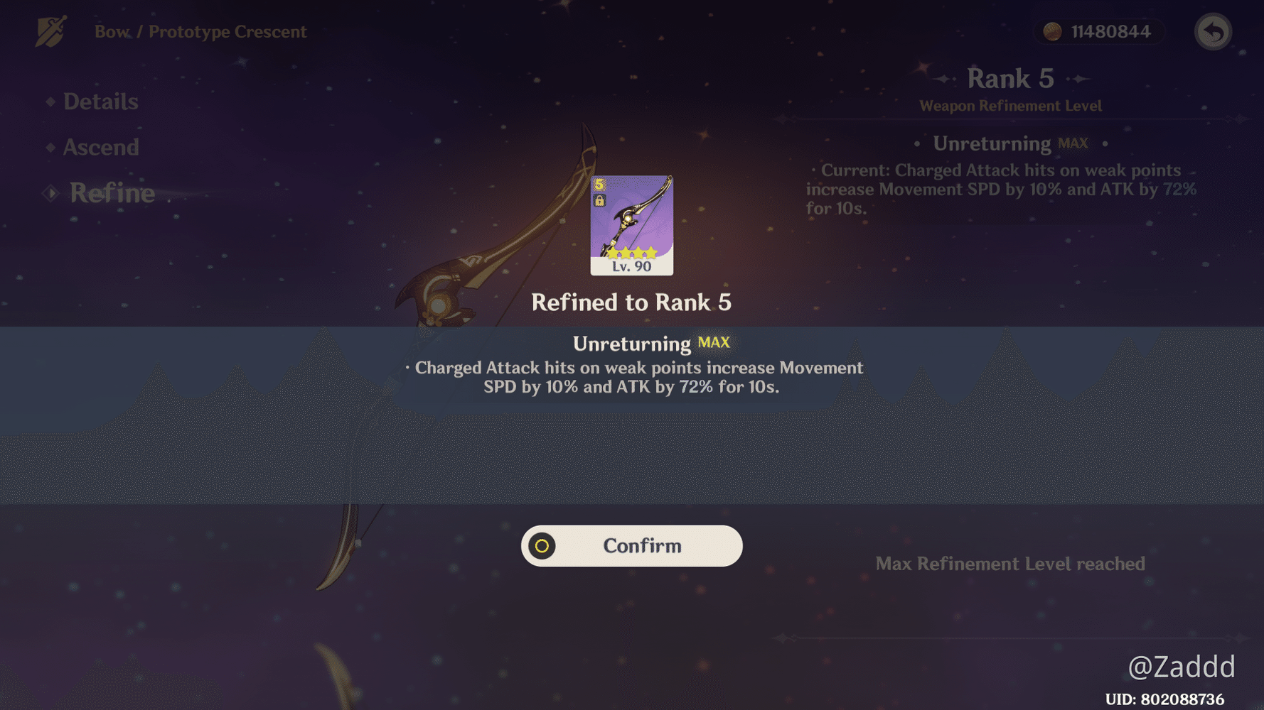 Yehey R5 Prototype Crescent! Genshin Impact | HoYoLAB