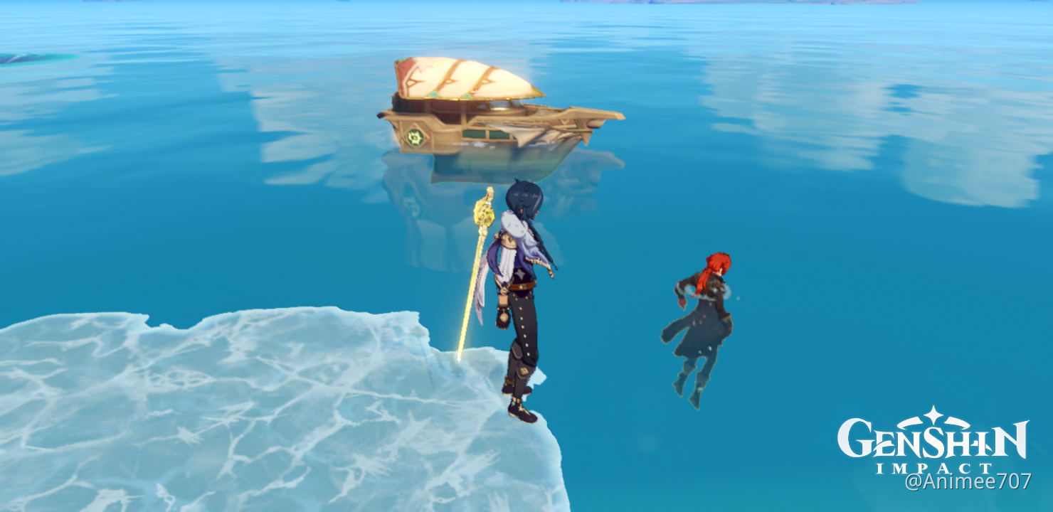 Diluc and Kaeya Ice bridge Genshin Impact | HoYoLAB