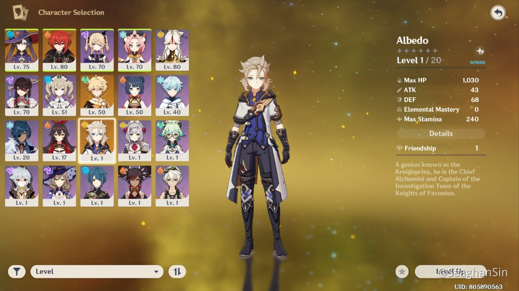 About character selection board Genshin Impact | HoYoLAB