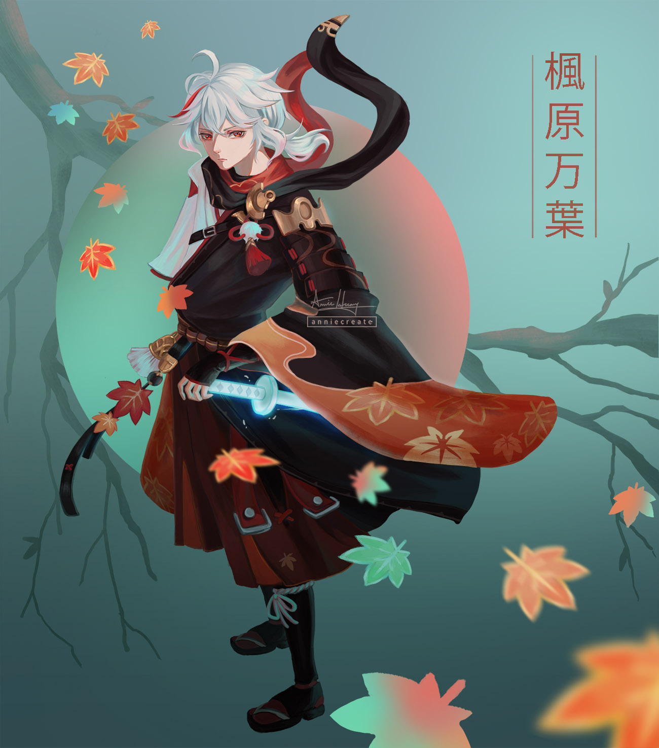 Drew Kazuha because I am excited for Maple leaf Aether hehe Genshin ...