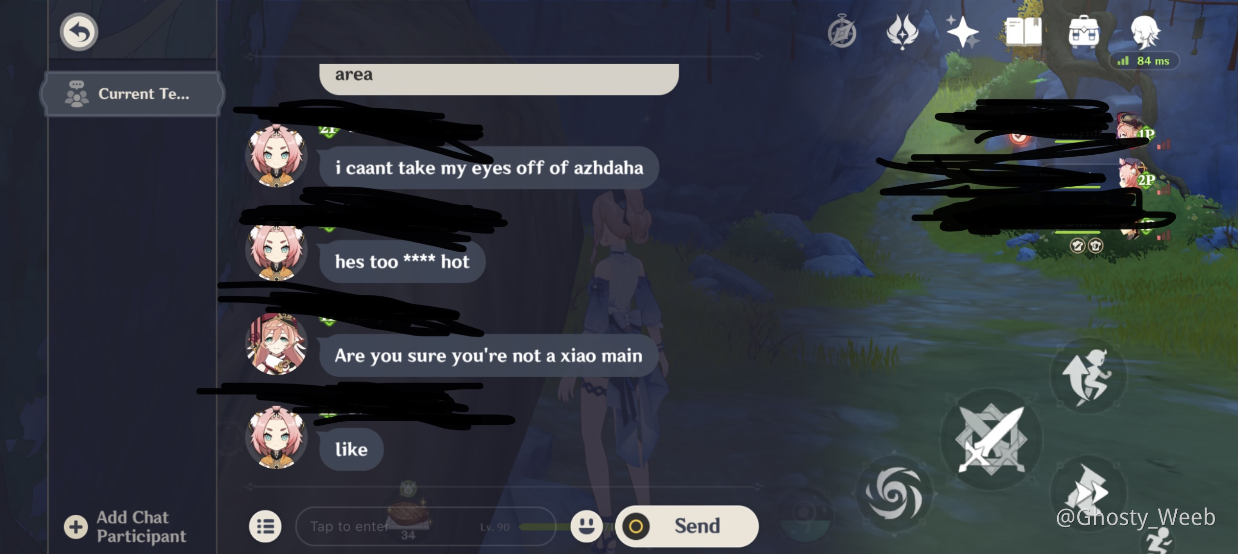 Probably most unique in game chat conversation I’ve had in Genshin ...