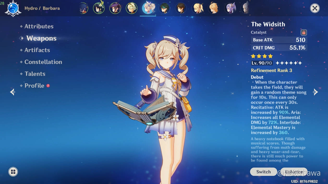 My dps Barbara build