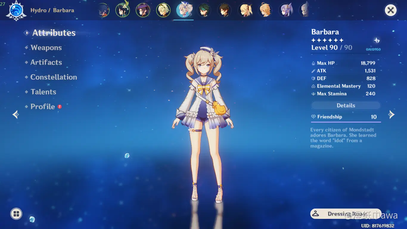 My dps Barbara build