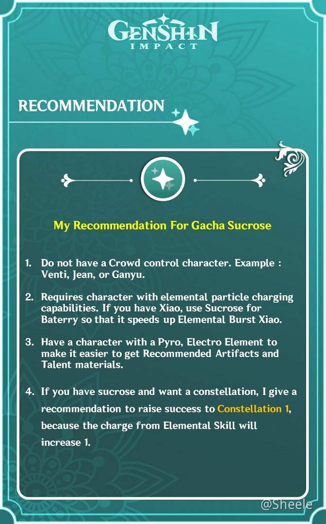 [V1.6 Guide] Sucrose Build & Tips - "Sparkling Steps" Banner Genshin ...