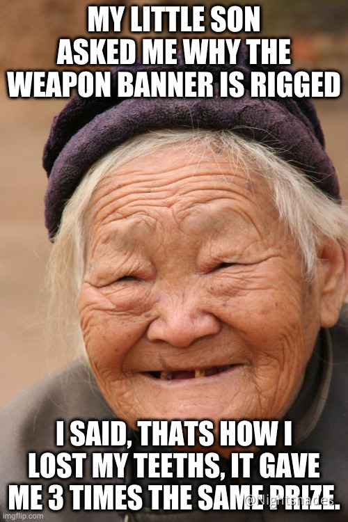 Why the weapon banner is rigged ? Answer