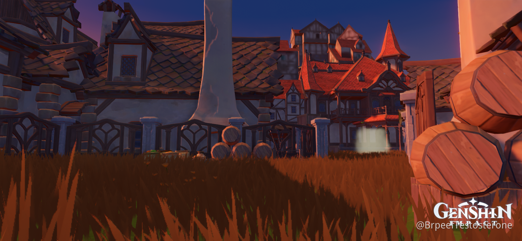 OLD MONDSTADT (inspired by old a certain souls like game) Serenetea Pot ...