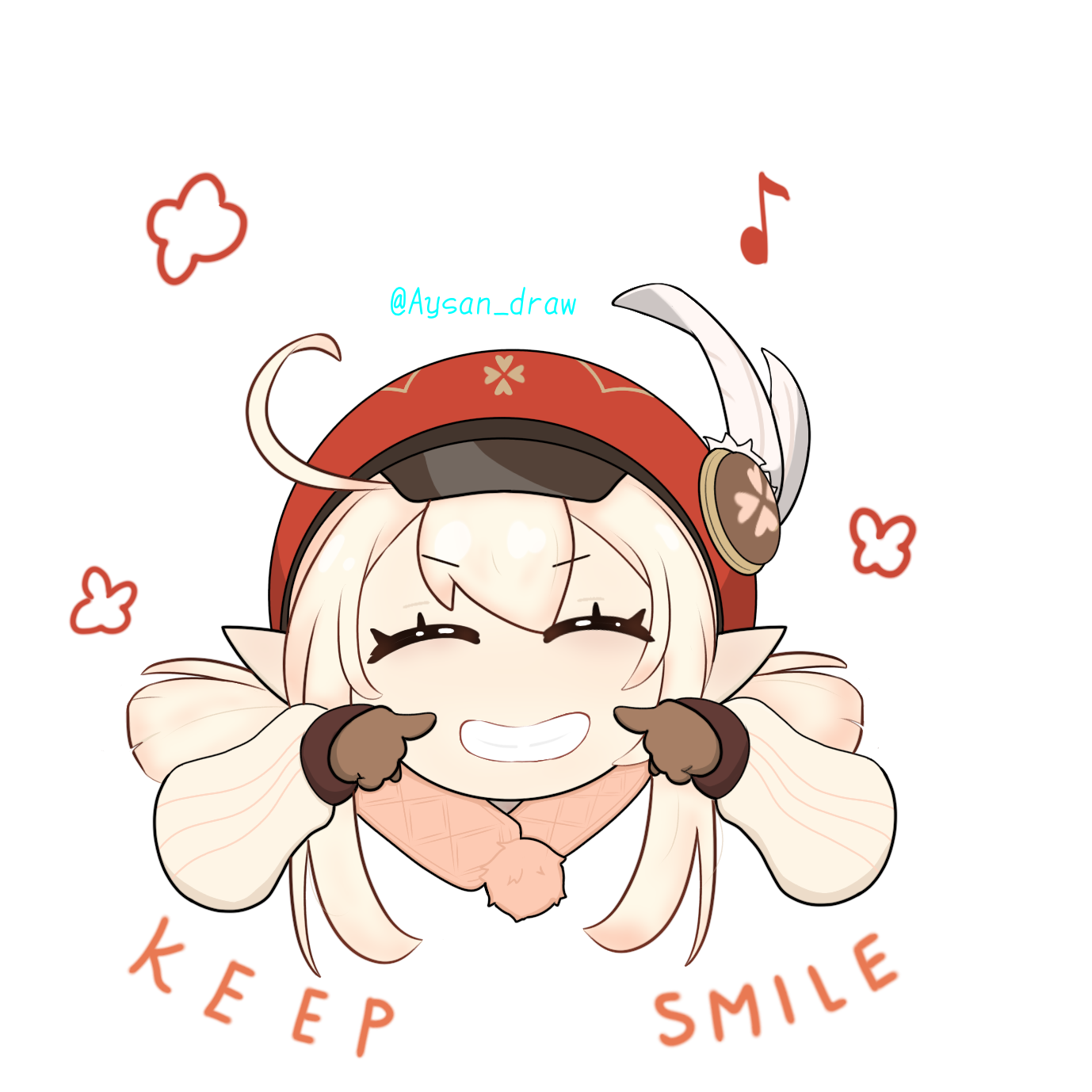 Stiker Klee "KEEP SMILE" Genshin Impact | HoYoLAB