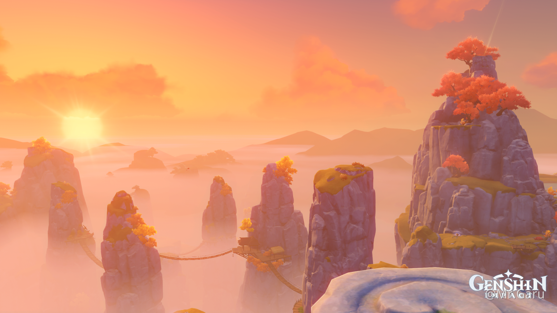 magnificent sunset Genshin Impact | HoYoLAB