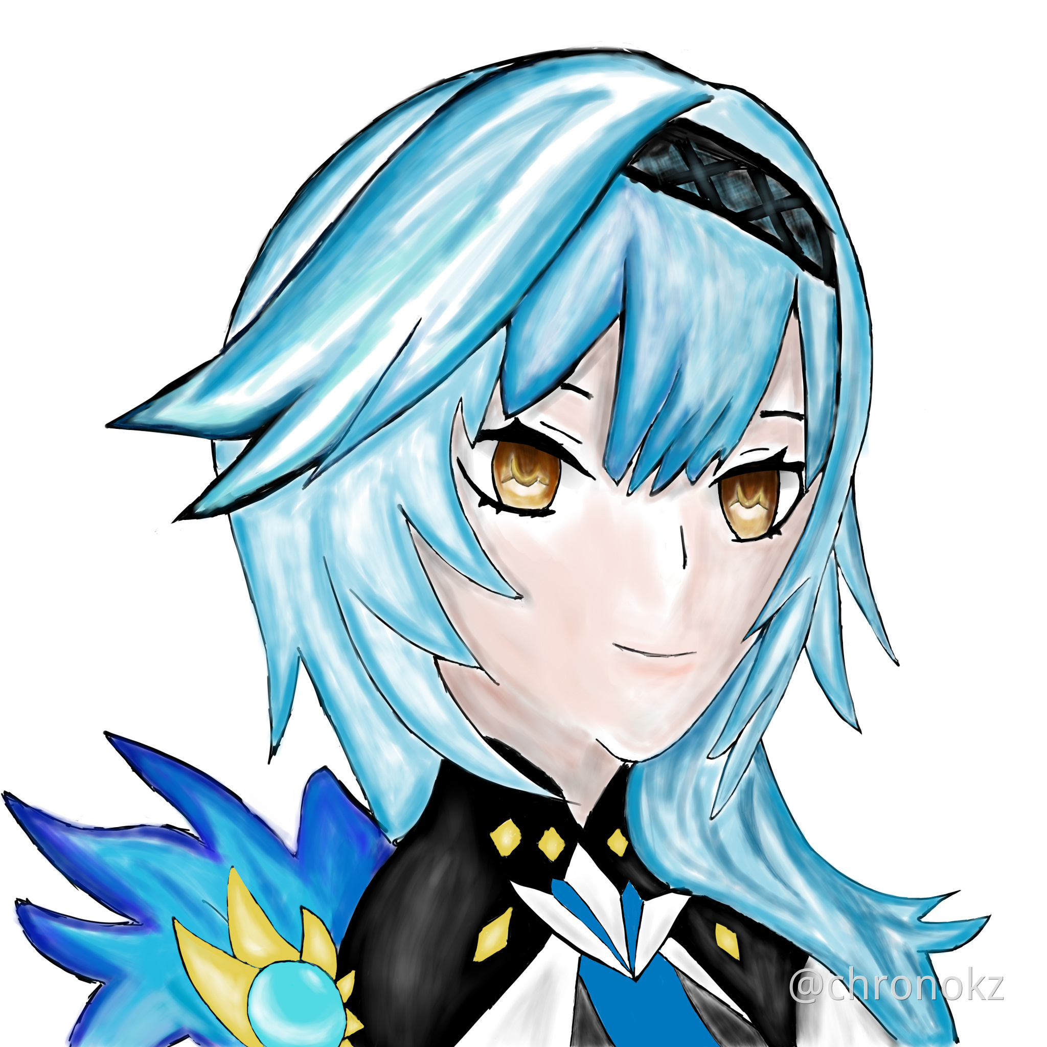 Eula First draw with color Genshin Impact | HoYoLAB