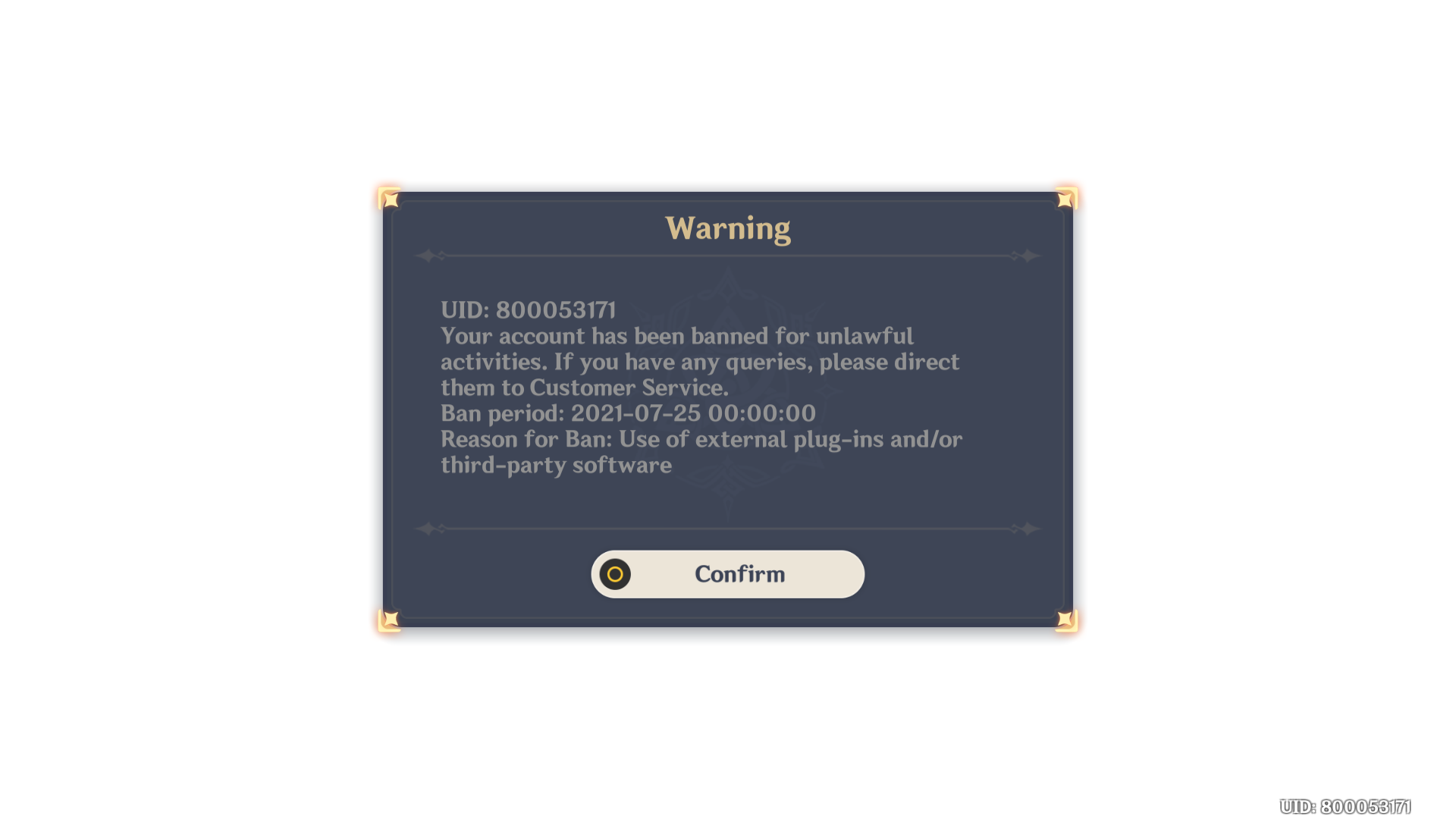 Getting banned for something I don't know and probably won't do ...