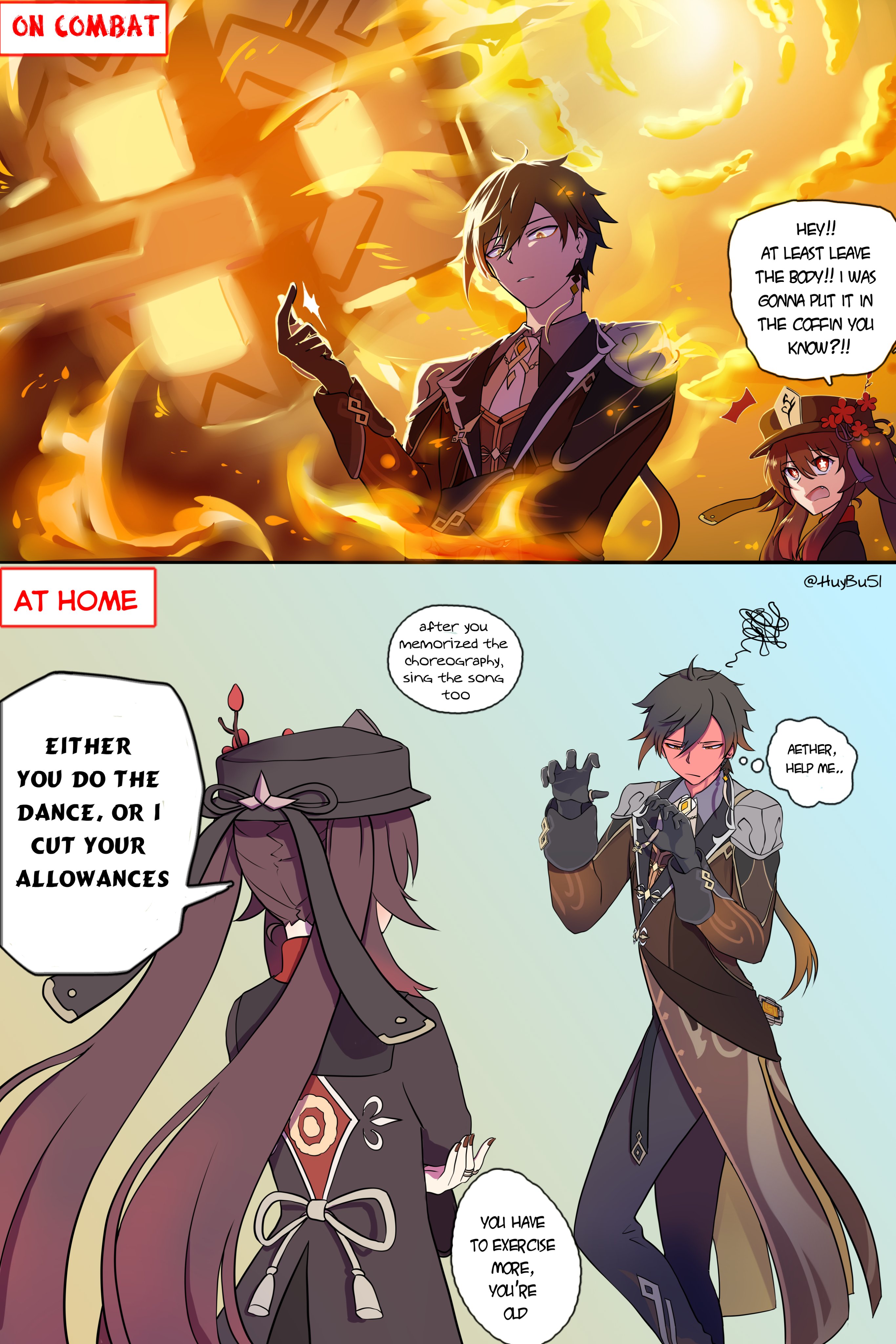 Being Zhongli is suffering (Zhongli/Hu Tao comic) Genshin Impact | HoYoLAB
