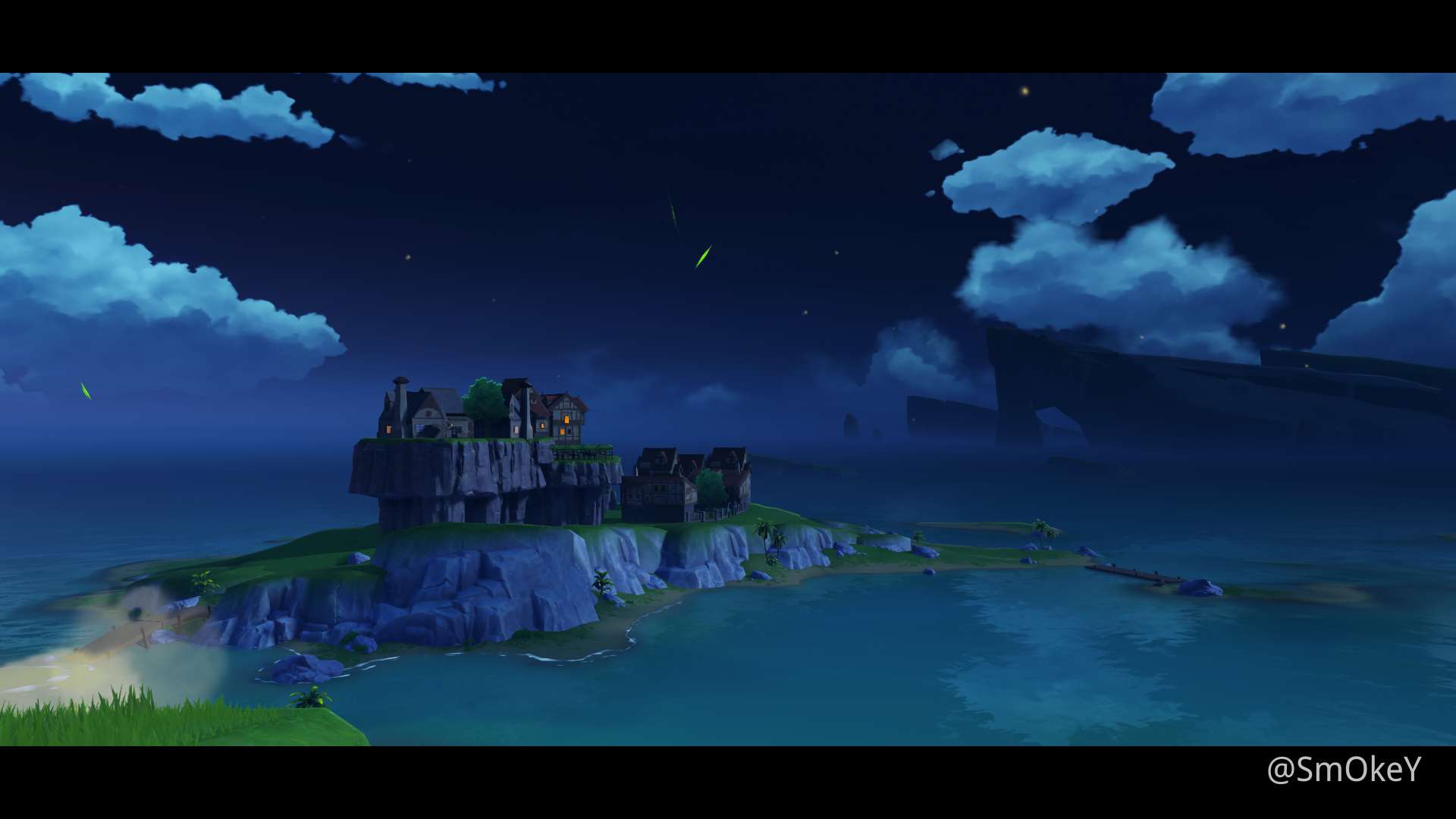 The Little Mondstadt (Inspired by Western cities with ocean view theme ...