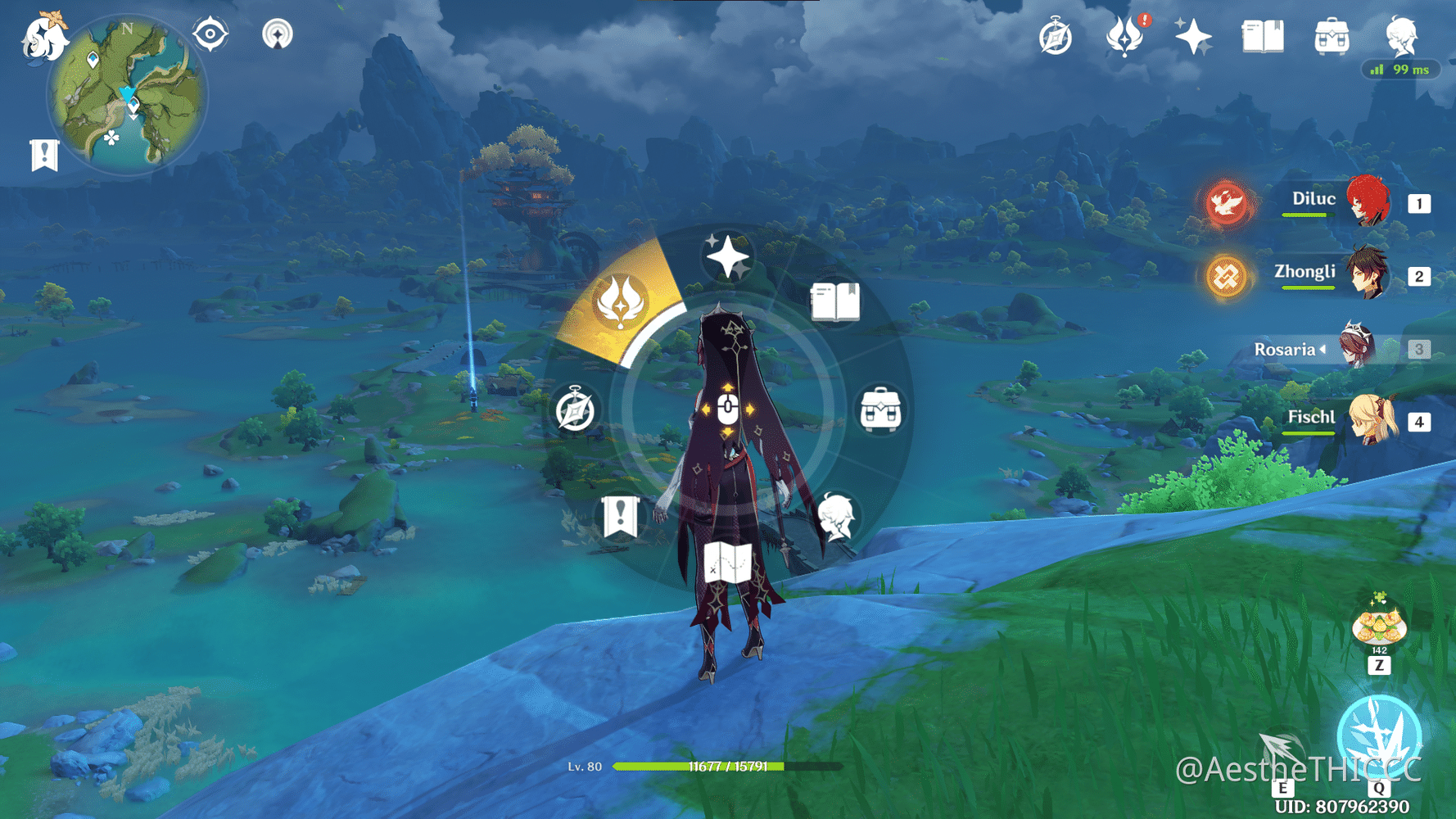 Please add red bubble notification as well in the wheel menus Genshin ...