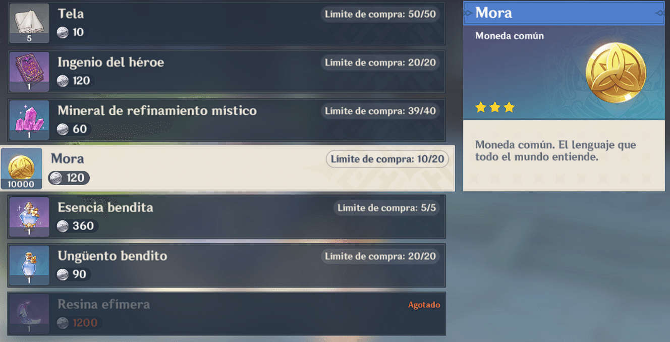 [Inner currency math] Mora or Transient Resin, which is worth? Genshin ...