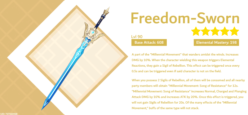 [Weapon Banner] 1.6 Second Weapon Banner Analysis & Freedom-Sworn Sword ...