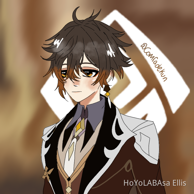 I drew Zhongli because he's pretty Genshin Impact | HoYoLAB
