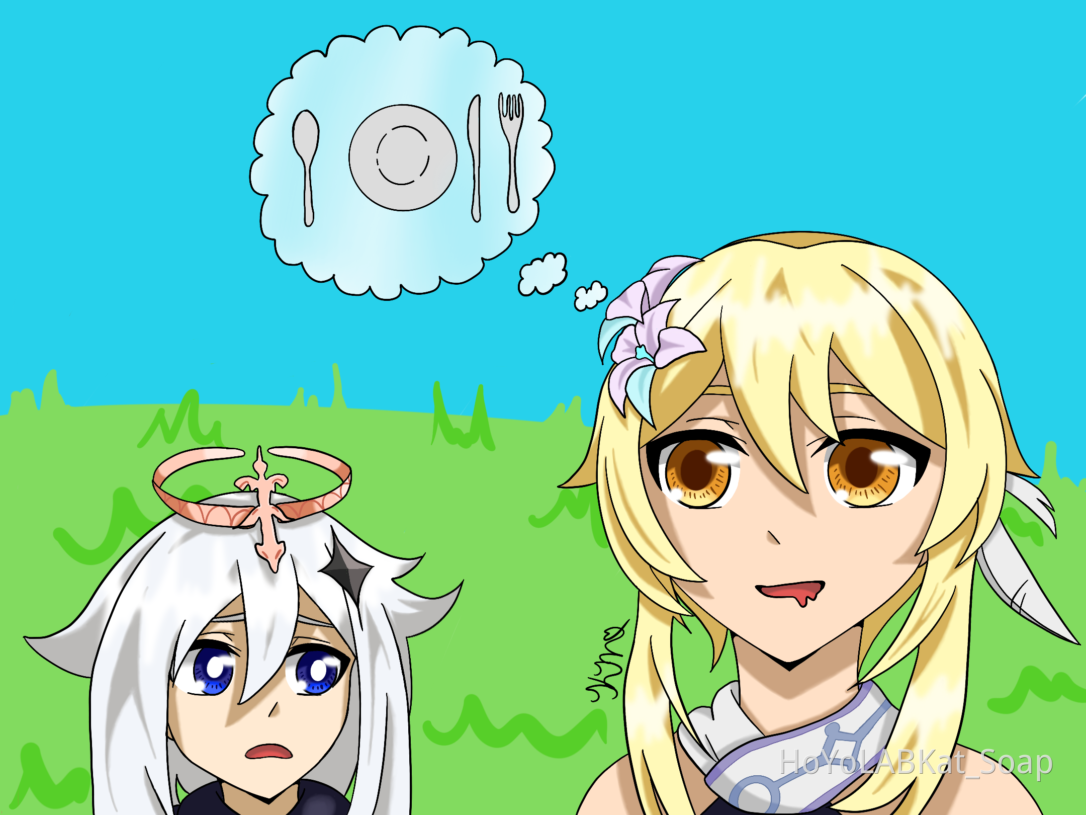 Lumine and Paimon Fanart Genshin Impact | HoYoLAB