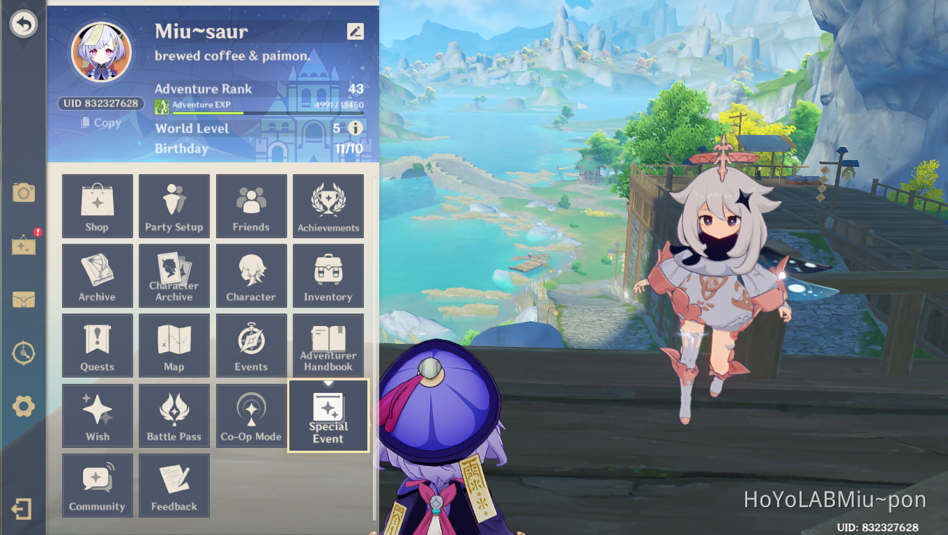 Oh new special event, nice ☕ (Do re-log incase the special event on ...