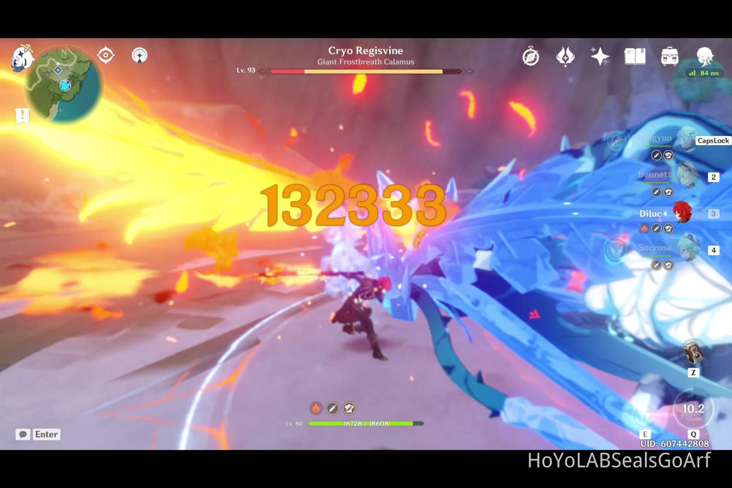 Dps Kazuha >:) also so close to one shotting cryo flower with Diluc omg ...