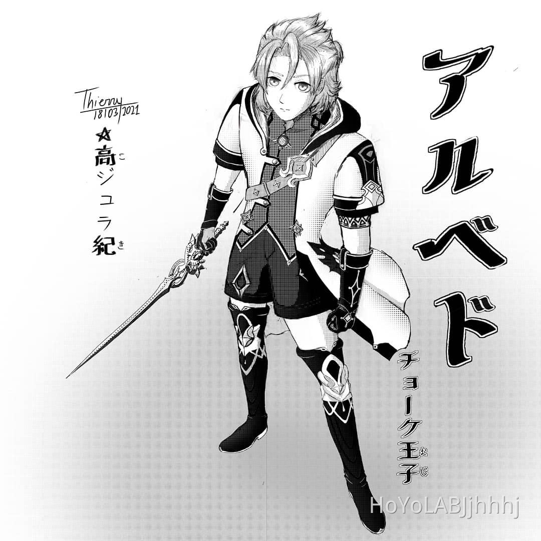 albedo fanart manga style Genshin Impact | HoYoLAB