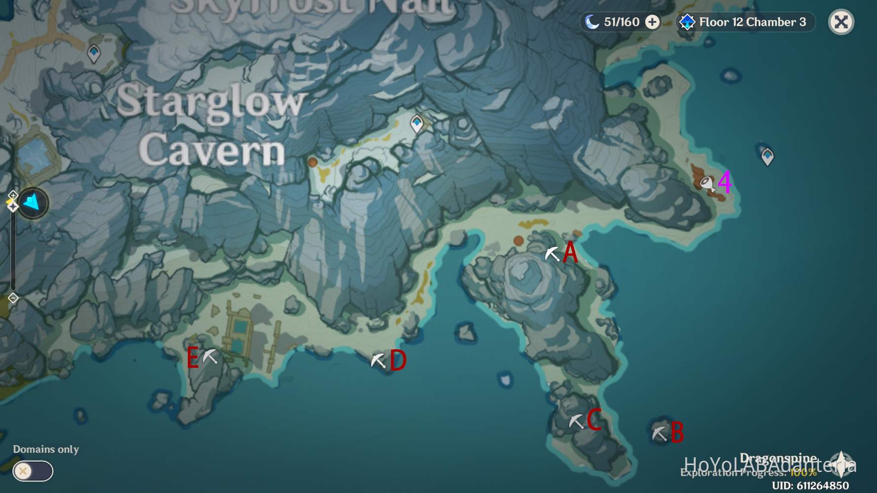 [V1.6 Guide] Dragonspine Mining locations: Starsilver + Fang locations ...