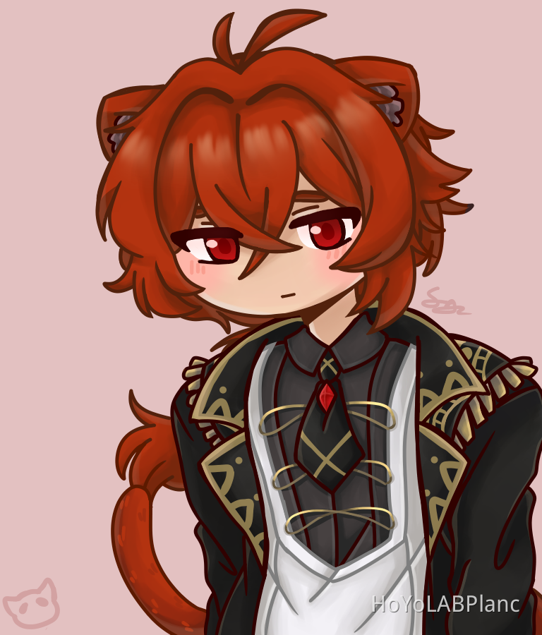 Cat Diluc fan art I made a while ago Genshin Impact | HoYoLAB