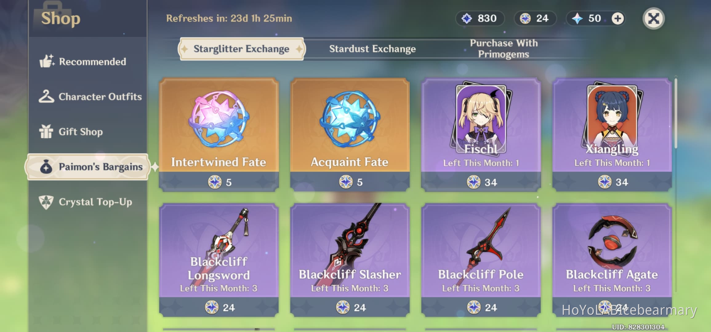Blackcliff weapon or fates? Genshin Impact | HoYoLAB