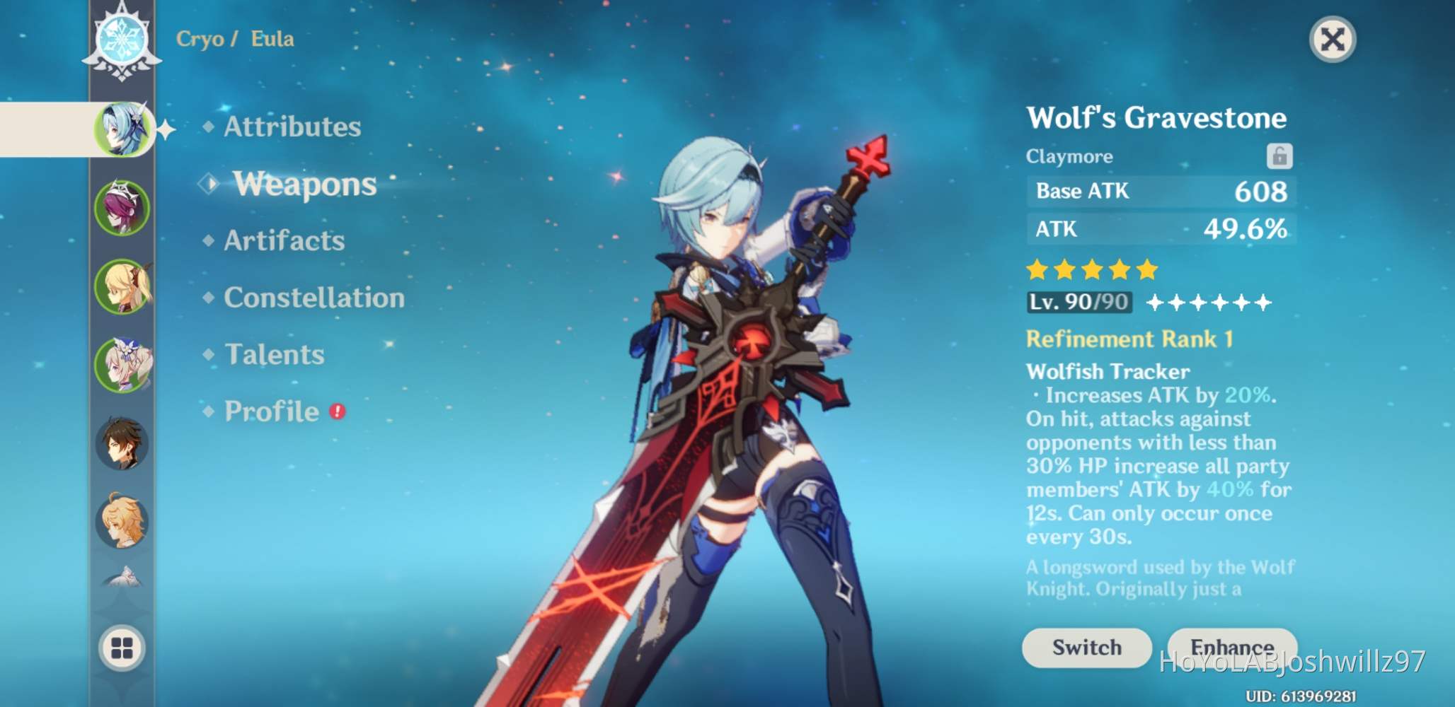 My Eula DPS build so far. Genshin Impact | HoYoLAB