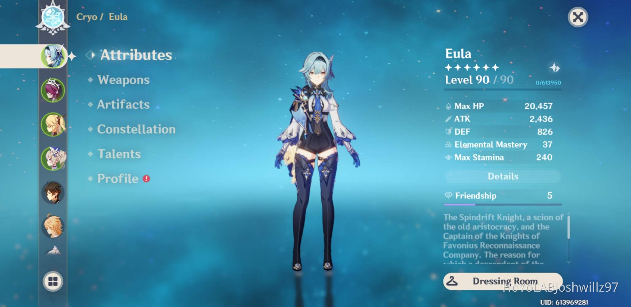 My Eula DPS build so far. Genshin Impact | HoYoLAB