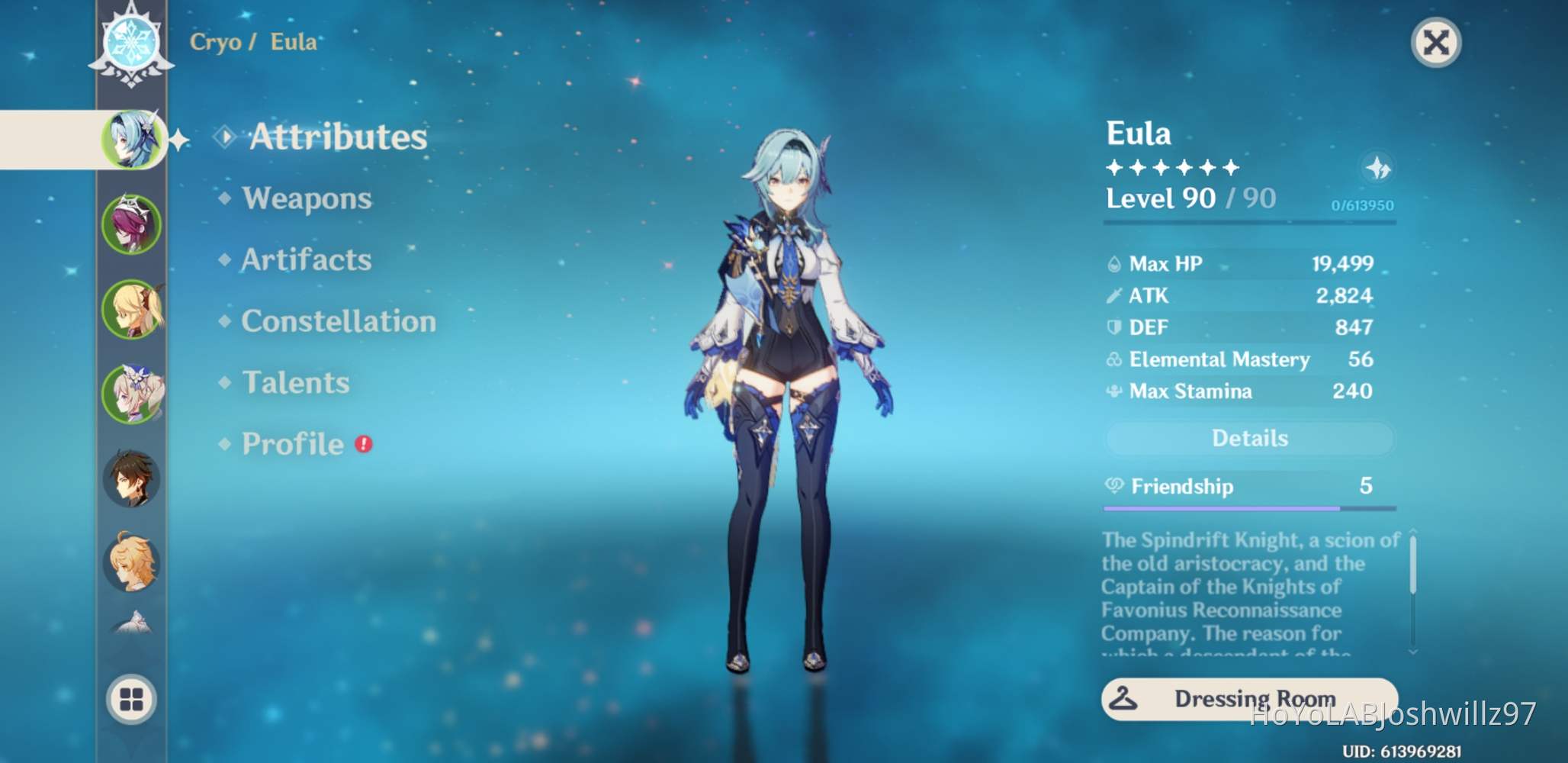 Regarding my Eula build. My best Artifact yet. Genshin Impact | HoYoLAB