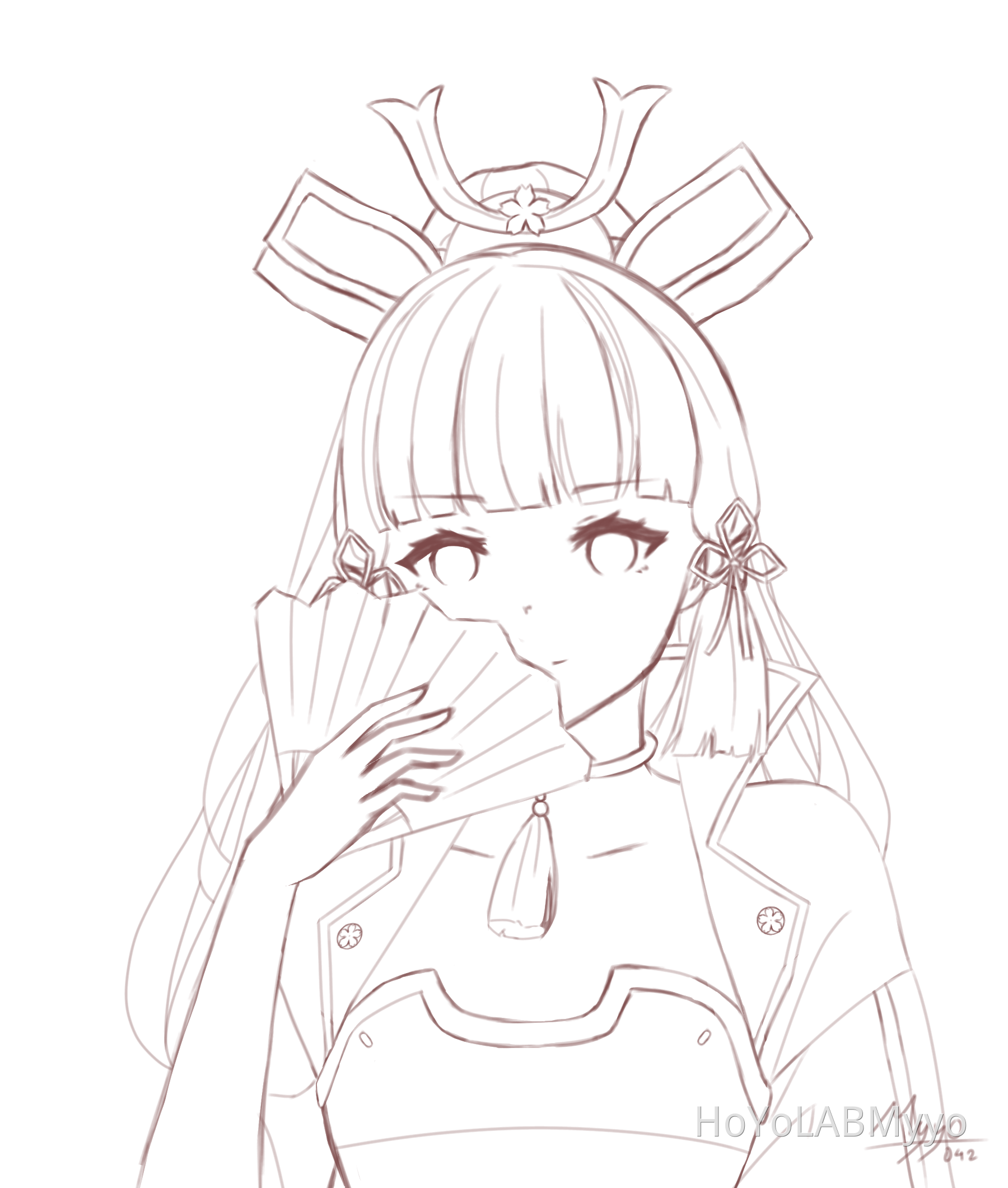 Fanart Ayaka Genshin Impact HoYoLAB
