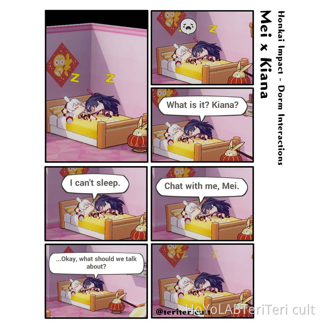 Honkai Dorm Interactions comic: Mei x Kiana Honkai Impact 3rd | HoYoLAB