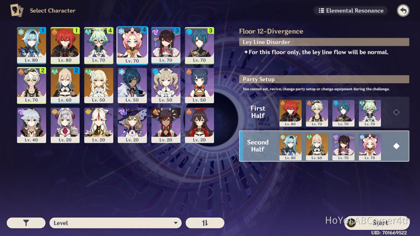 Abyss 12 advice Genshin Impact | HoYoLAB