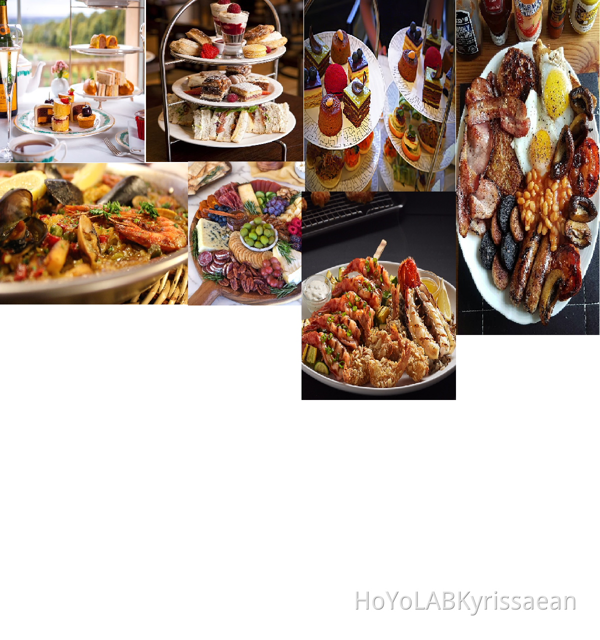 afternoon tea with wok/charcoal grilled sea food with sparkling with ...