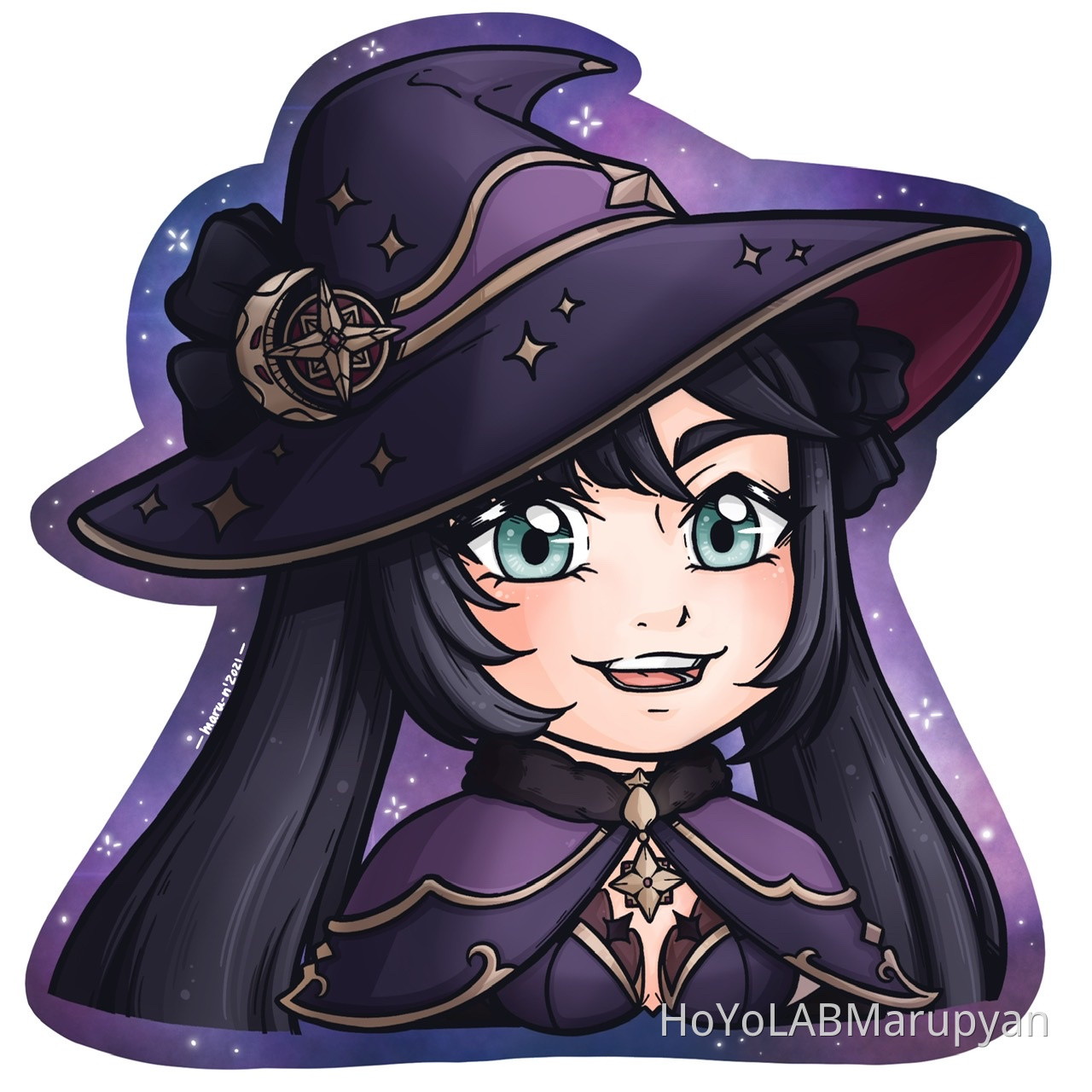 Mona sticker design Genshin Impact | HoYoLAB