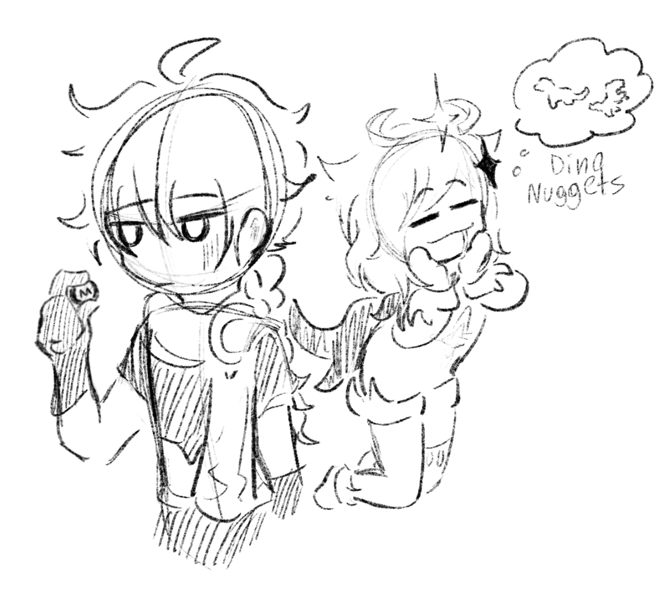 Aether and paimon(doodle) Genshin Impact | HoYoLAB