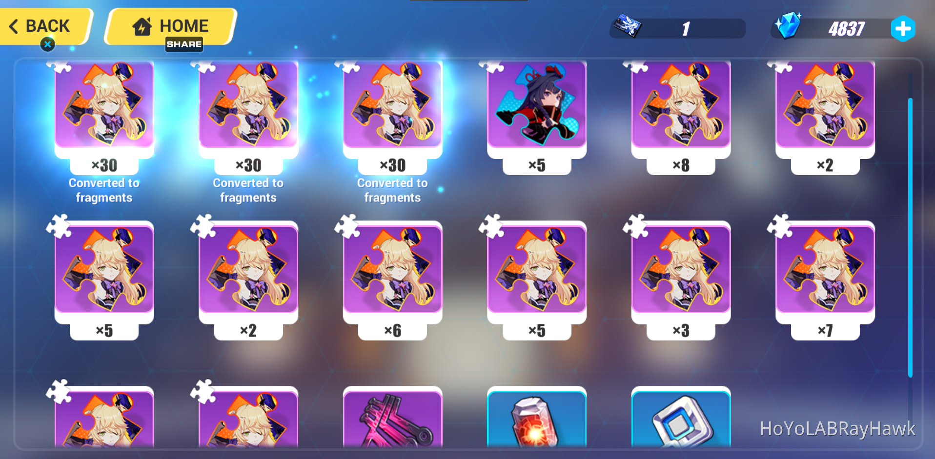 Now imagine if those character cards were the S rank you wanna pull ...