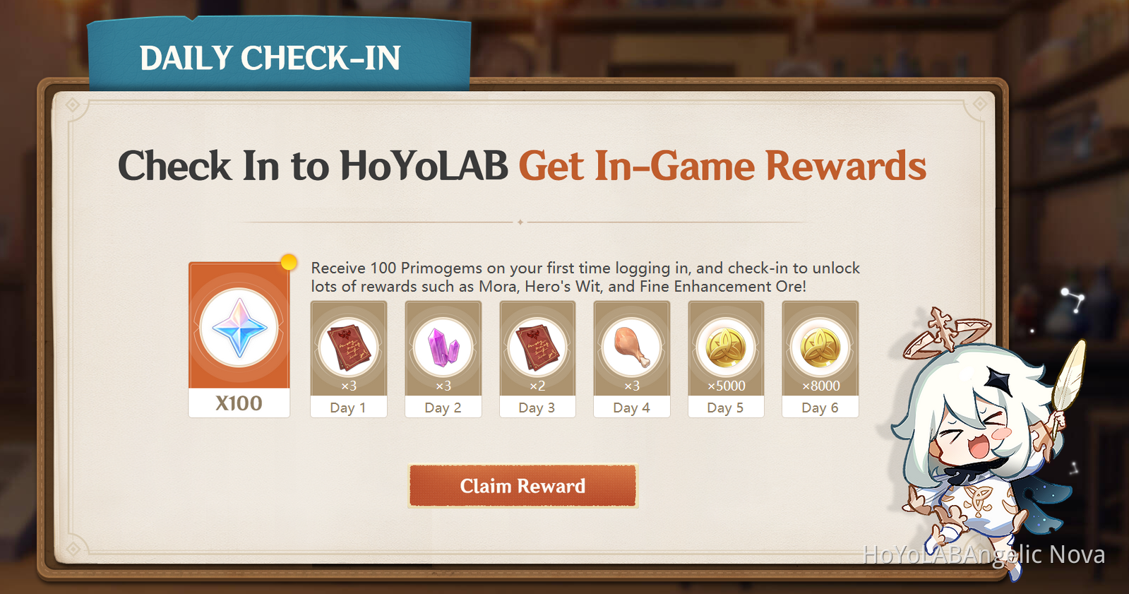 Daily Check-in Genshin Impact | HoYoLAB