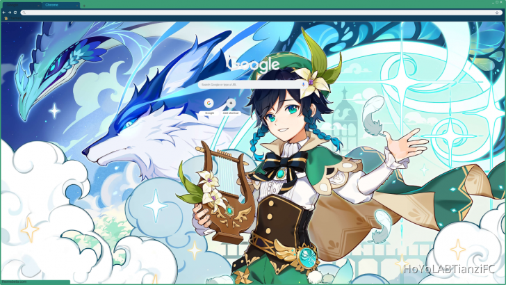 I created a Venti Chrome theme Genshin Impact | HoYoLAB